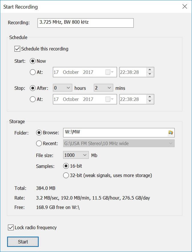 Data Recording & Playback Scheduler | SDR-Radio.com